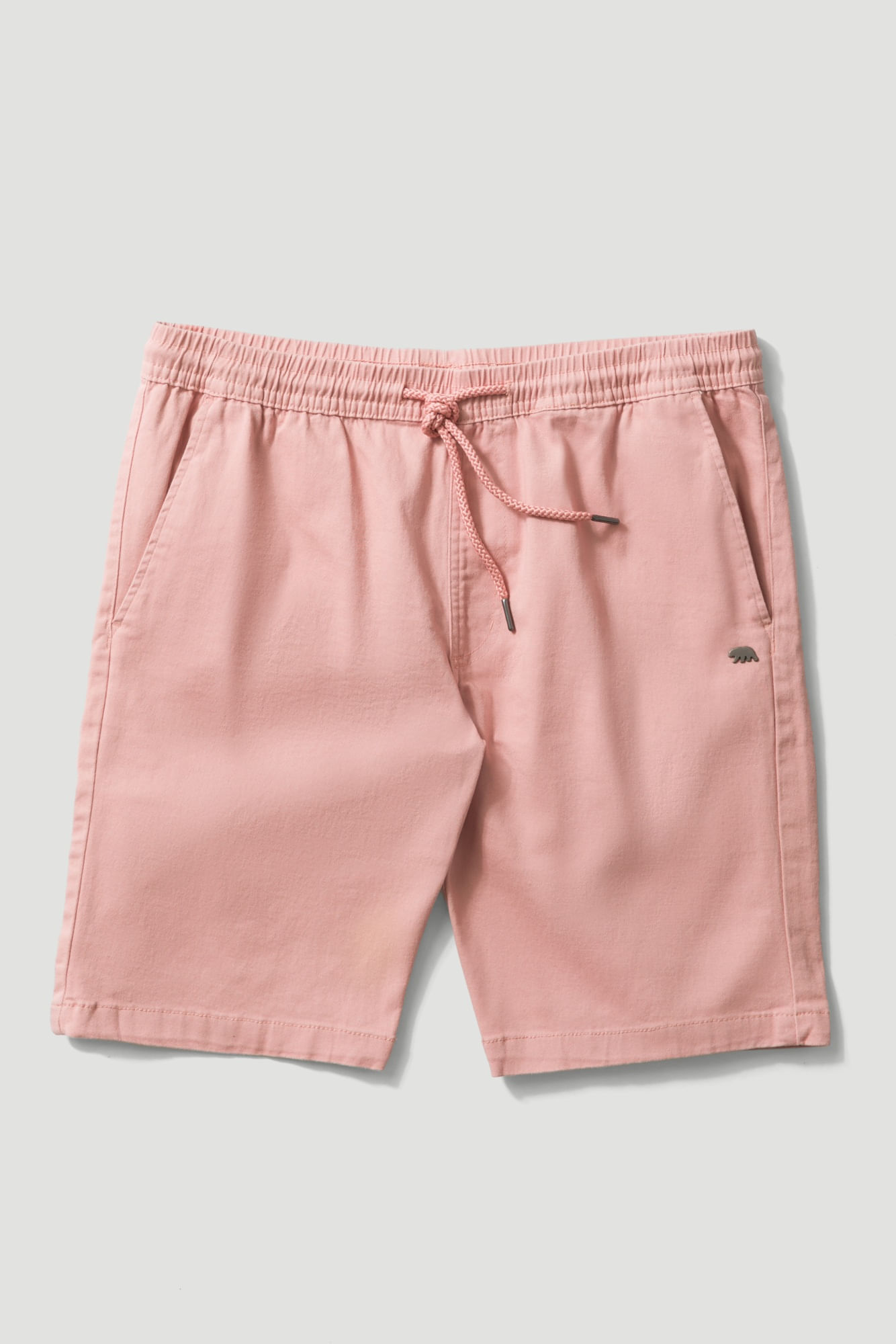 BERMUDA SARJA ALGODÃO ROSA